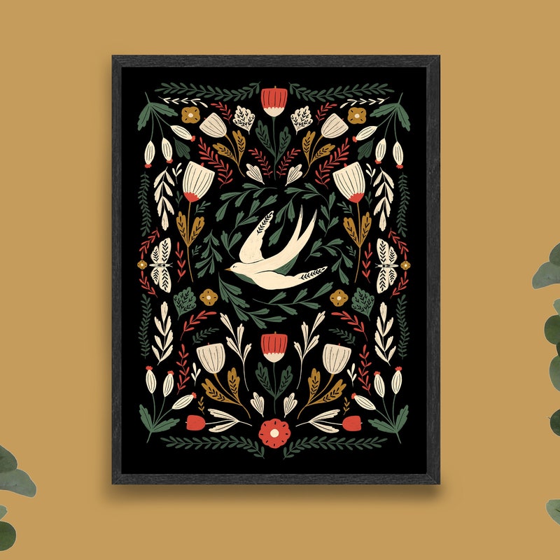 Bird Folk Art - Etsy