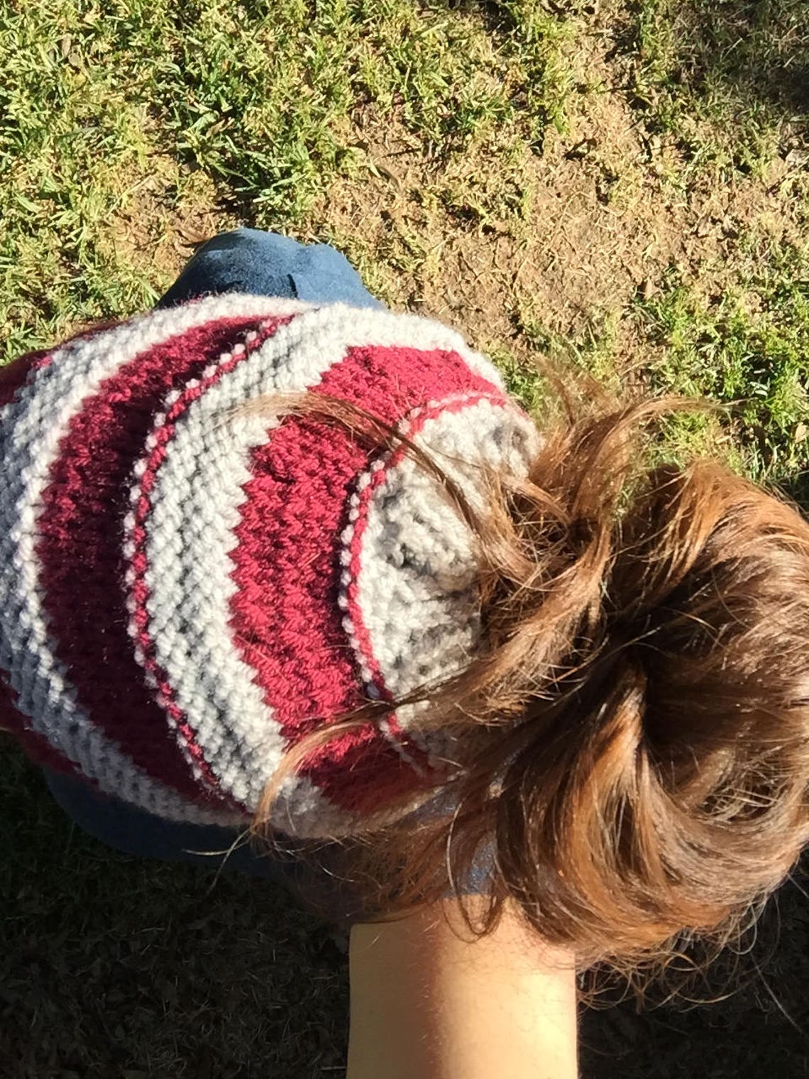 Messy Bun Knit Hat - Etsy