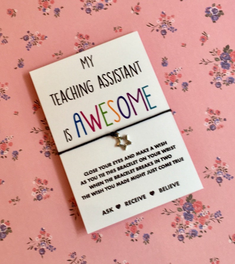 Teaching Assistant Wish String Teaching Assistant Wish - Etsy UK