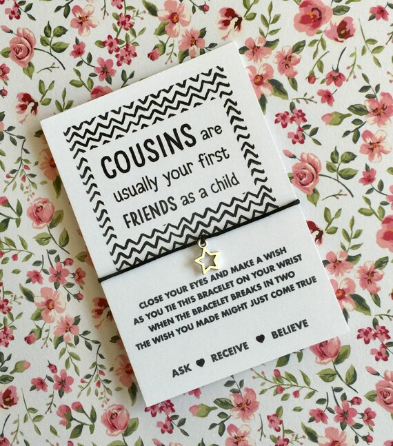 Cousins Gift Gift for Cousin Cousins Wish String Cousins - Etsy