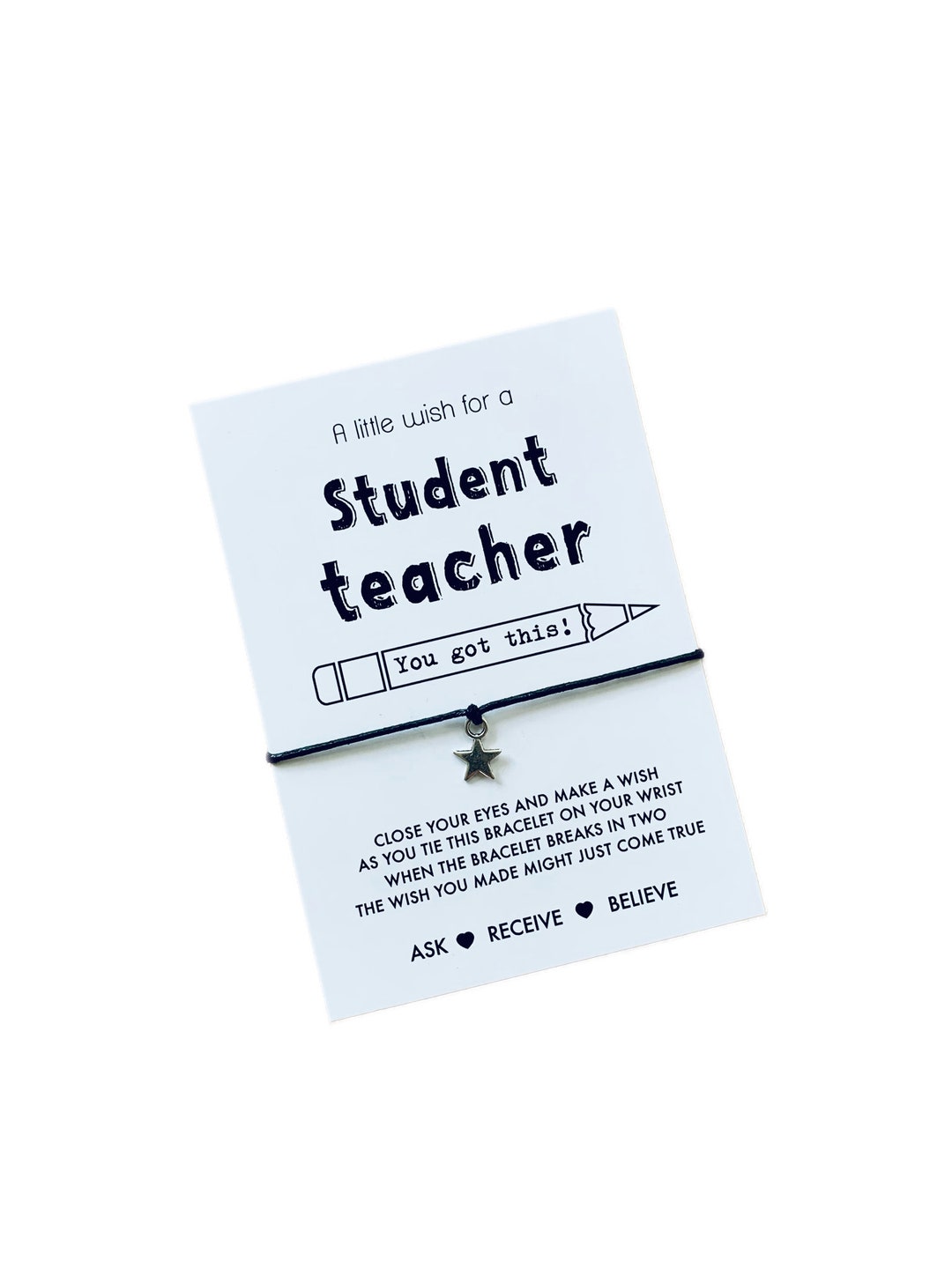 Student Teacher Gift Student Teacher Wish Bracelet Gift for Student ...