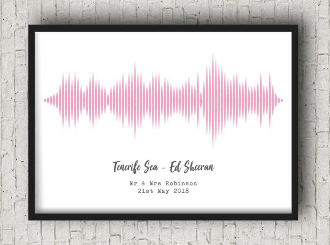Personalised Sound Wave Print Perfect Wedding / Anniversary / - Etsy