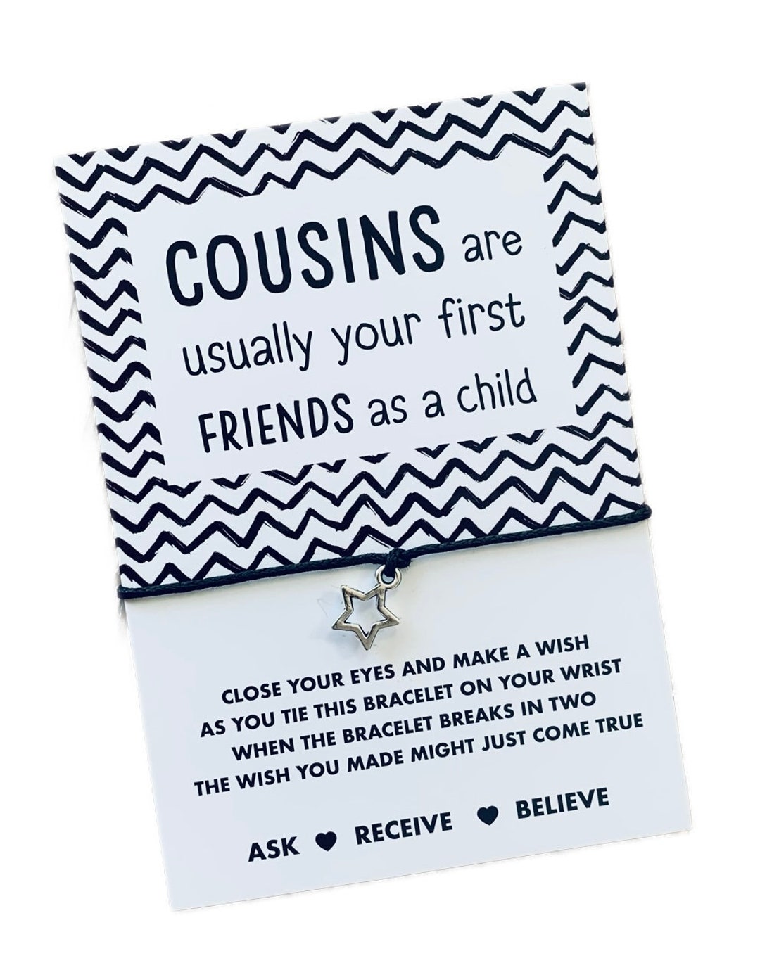 Cousins Gift Gift for Cousin Cousins Wish String Cousins Wish Bracelet ...