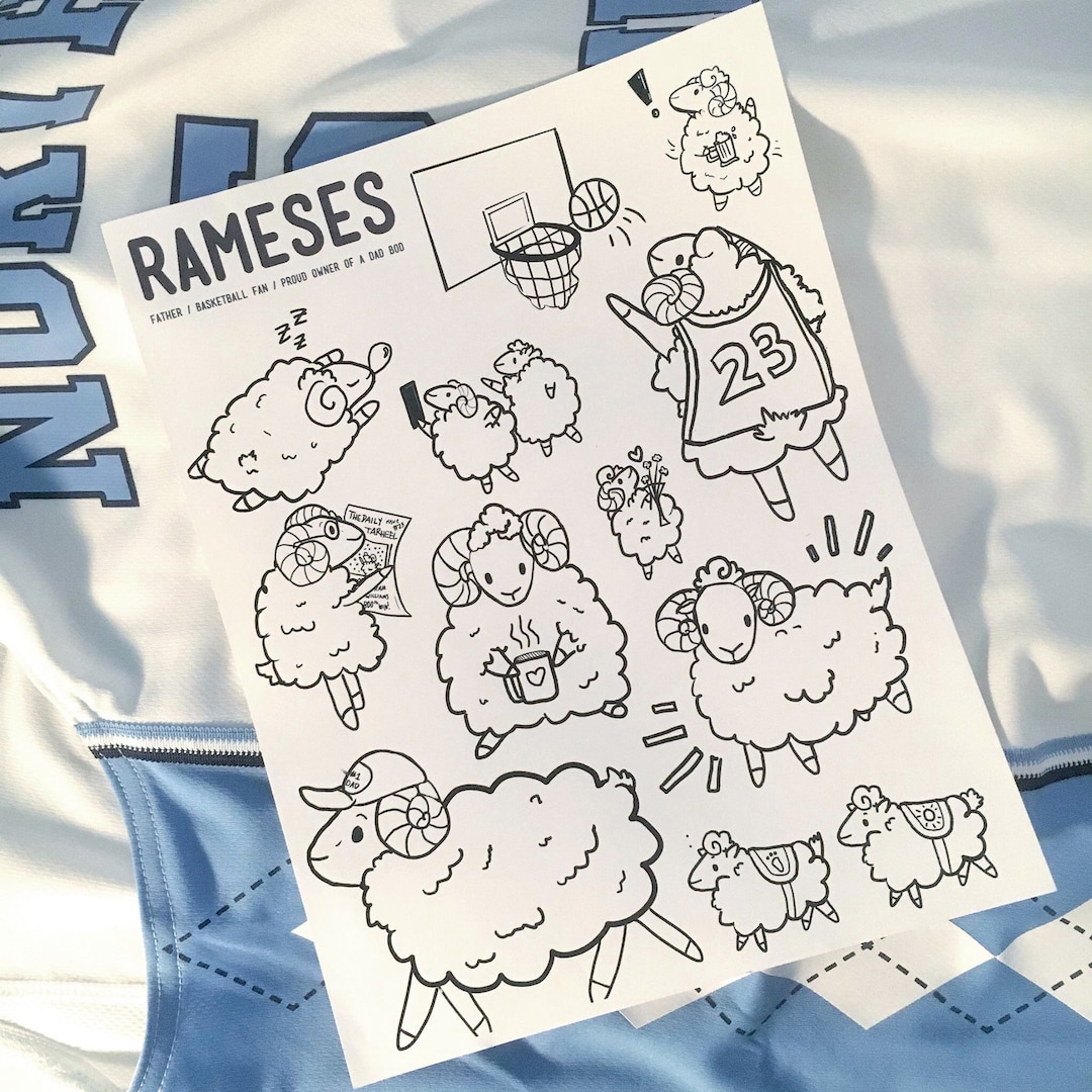 UNC Chapel Hill Coloring Book digital Download 4 Pages - Etsy New Zealand