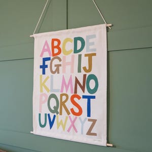 Rainbow Alphabet Fabric Banner: Colorful Nursery Wall Art - Etsy
