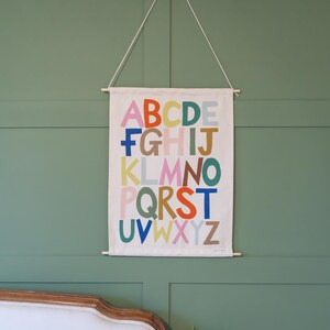 Rainbow Alphabet Fabric Banner: Colorful Nursery Wall Art - Etsy