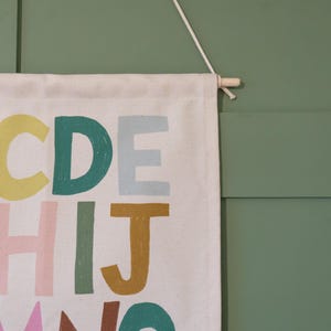 Rainbow Alphabet Fabric Banner: Colorful Nursery Wall Art - Etsy