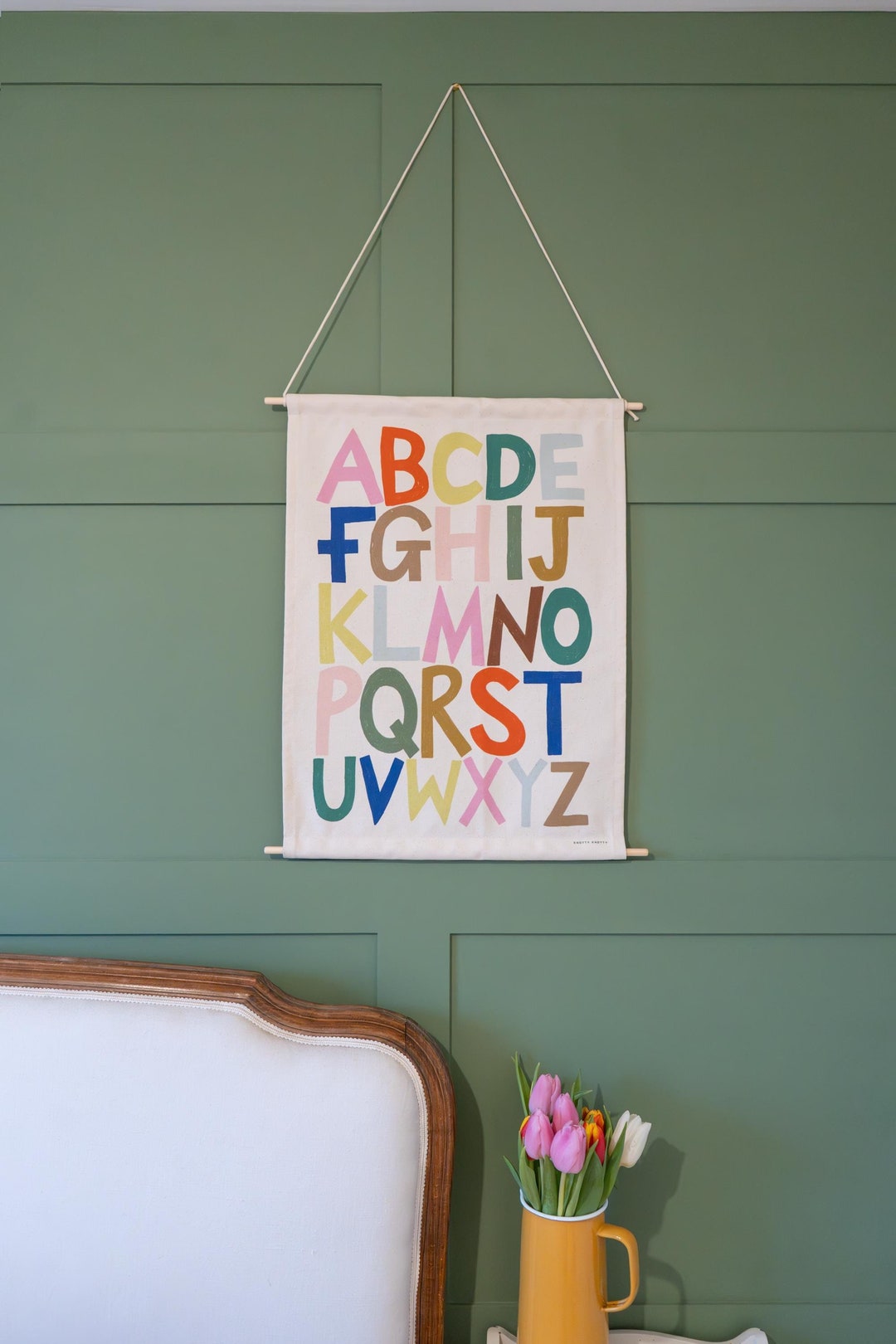 Rainbow Alphabet Fabric Banner: Colorful Nursery Wall Art - Etsy