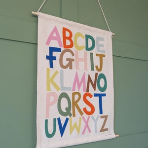 Rainbow Alphabet Fabric Banner: Colorful Nursery Wall Art - Etsy