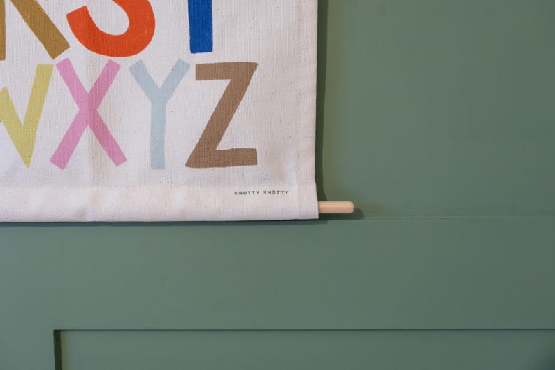 Rainbow Alphabet Fabric Banner: Colorful Nursery Wall Art - Etsy