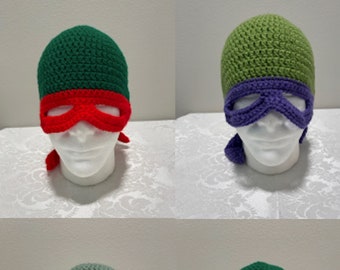 Pattern: Ninja Turtle Beanie, Hat - Etsy