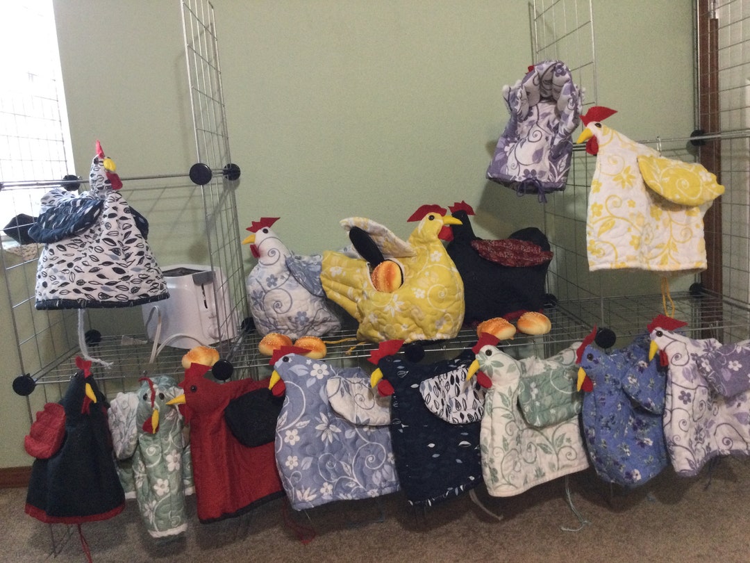 Chicken/hen Bun Warmer Bread Basket, Toaster & Tea Kettle Cover - Etsy