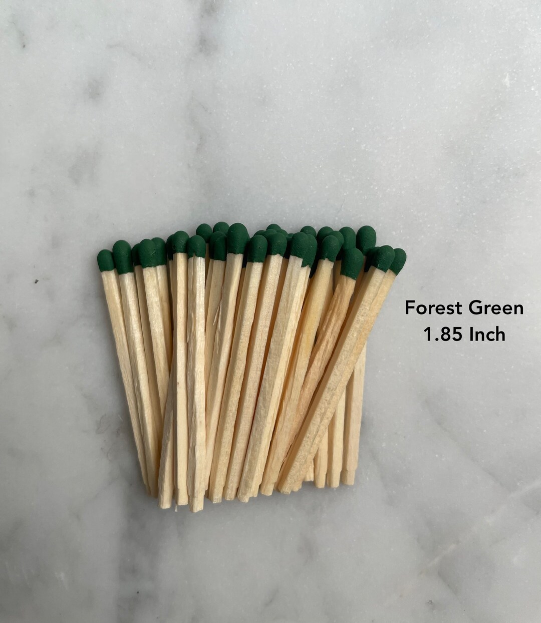 1.85" Forest Green Matchsticks | 40 Artisan Colored Tip Safety Matches ...