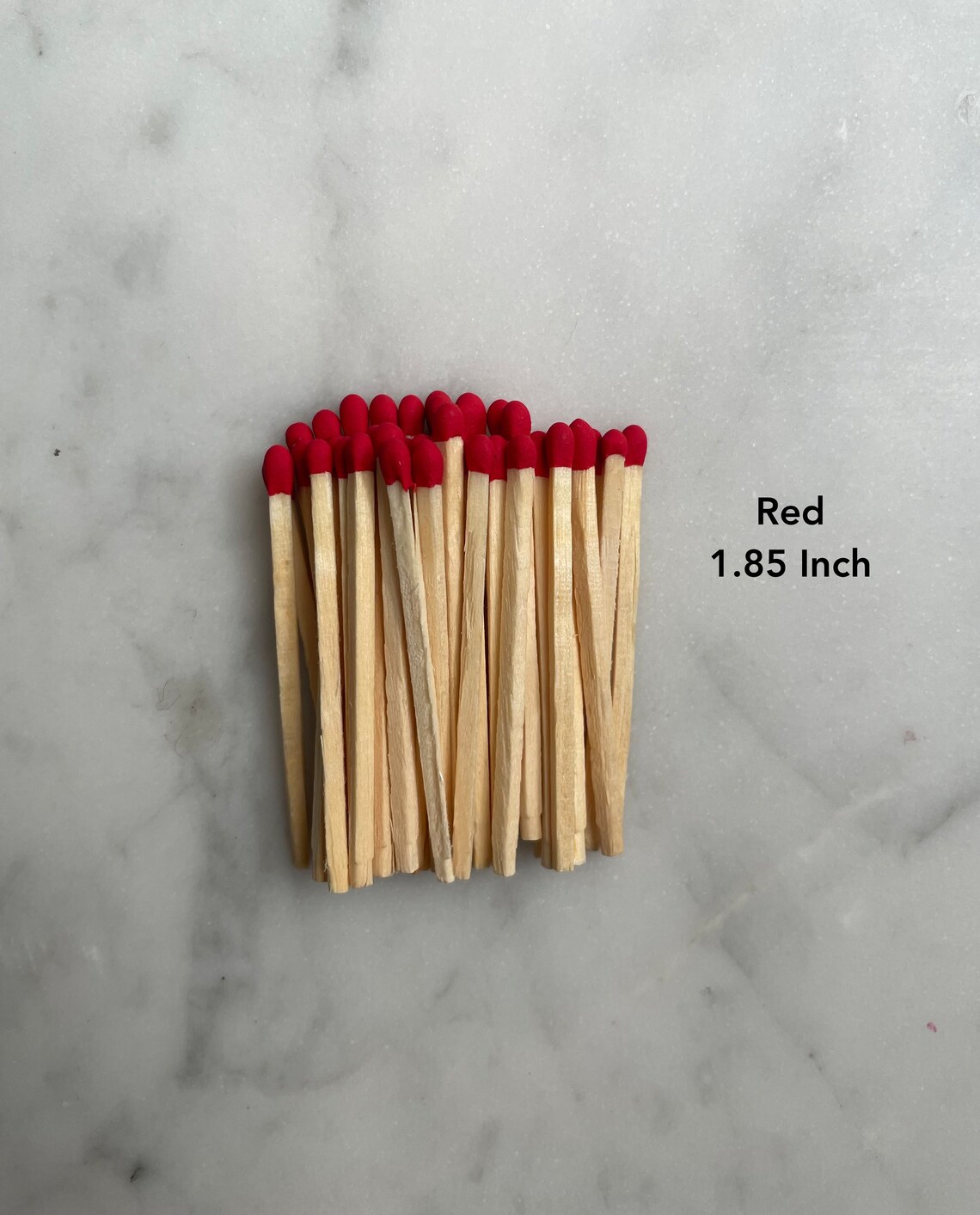1.85" Red Matchsticks | 40 Artisan Colored Tip Safety Matches - Etsy
