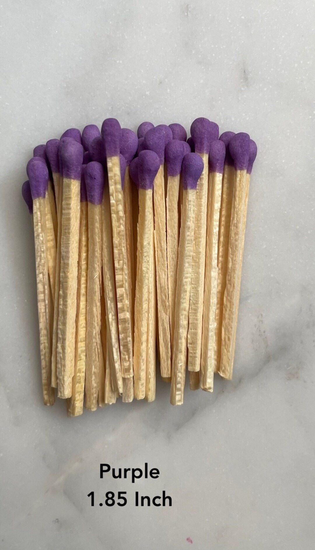 1.85" Purple Matchsticks | 40 Artisan Colored Tip Safety Matches - Etsy