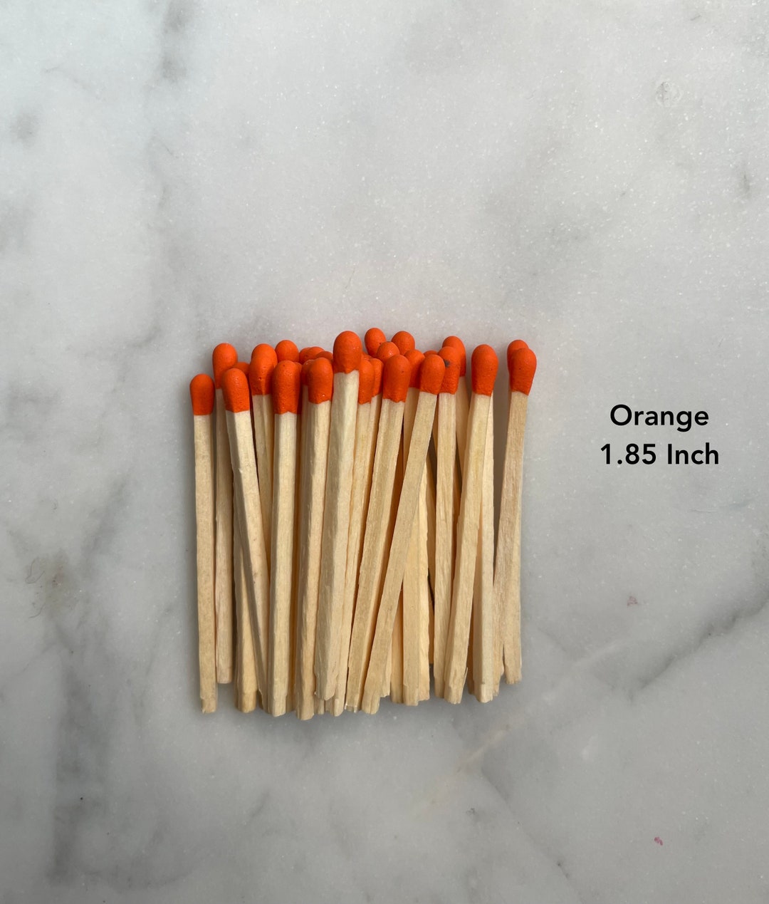 1.85" Orange Matchsticks | 40 Artisan Colored Tip Safety Matches - Etsy