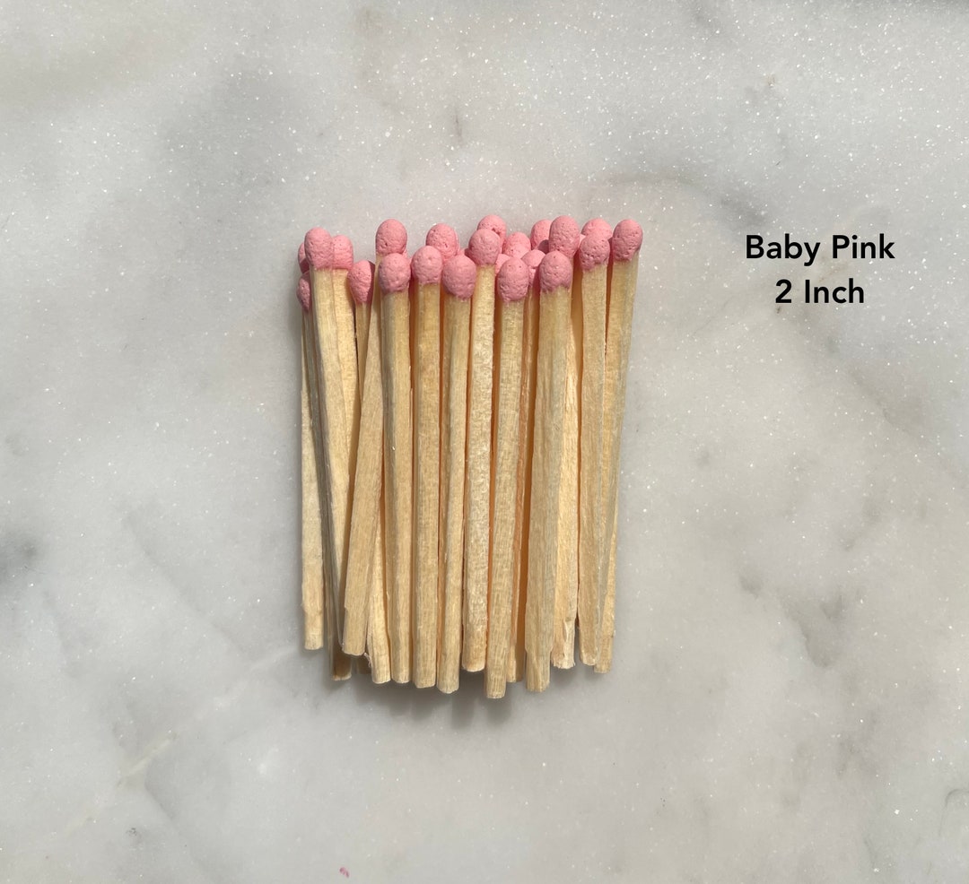 2" Light Pink Matchsticks | 40 Artisan Colored Tip Safety Matches - Etsy