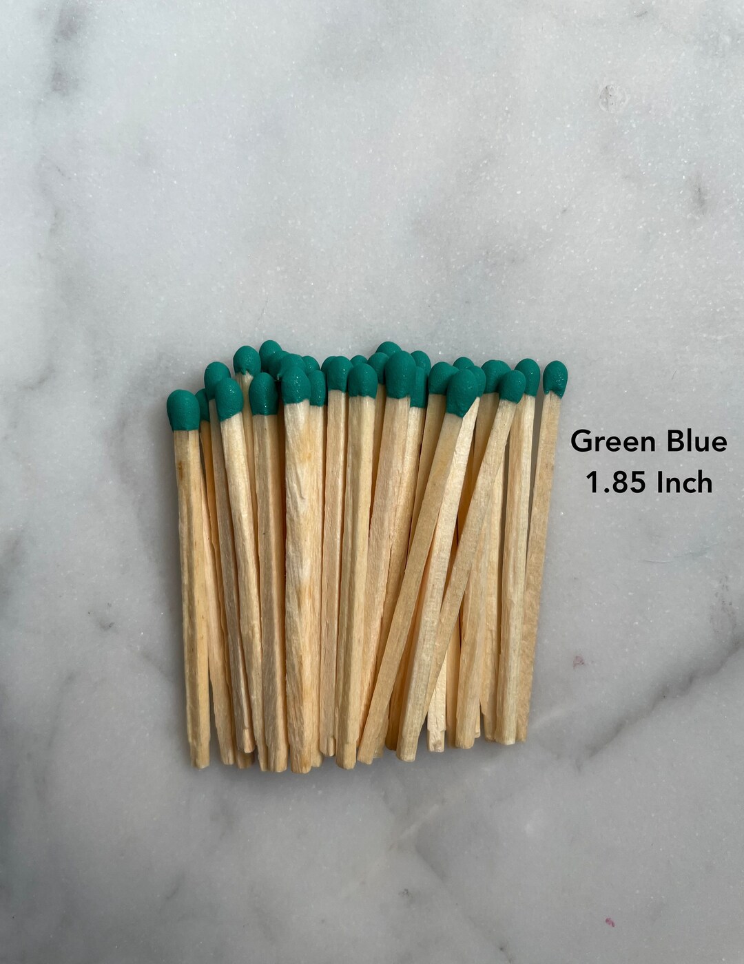 1.85" Green Blue Matchsticks | 40 Artisan Colored Tip Safety Matches - Etsy