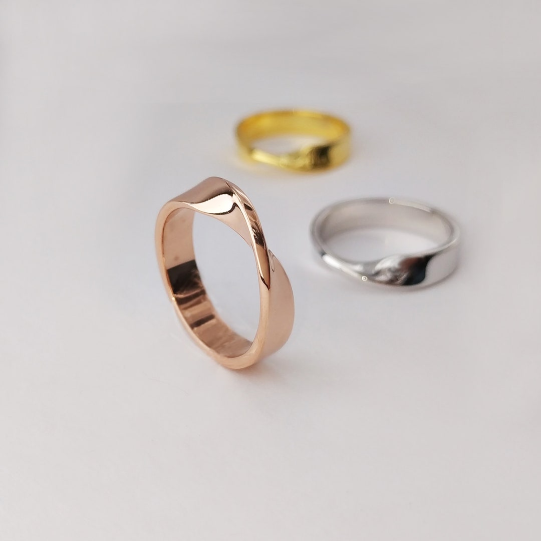Mobius Ring, 14K Mobius Ring, Wedding Ring, Solid Gold Mobius Ring, 9K ...