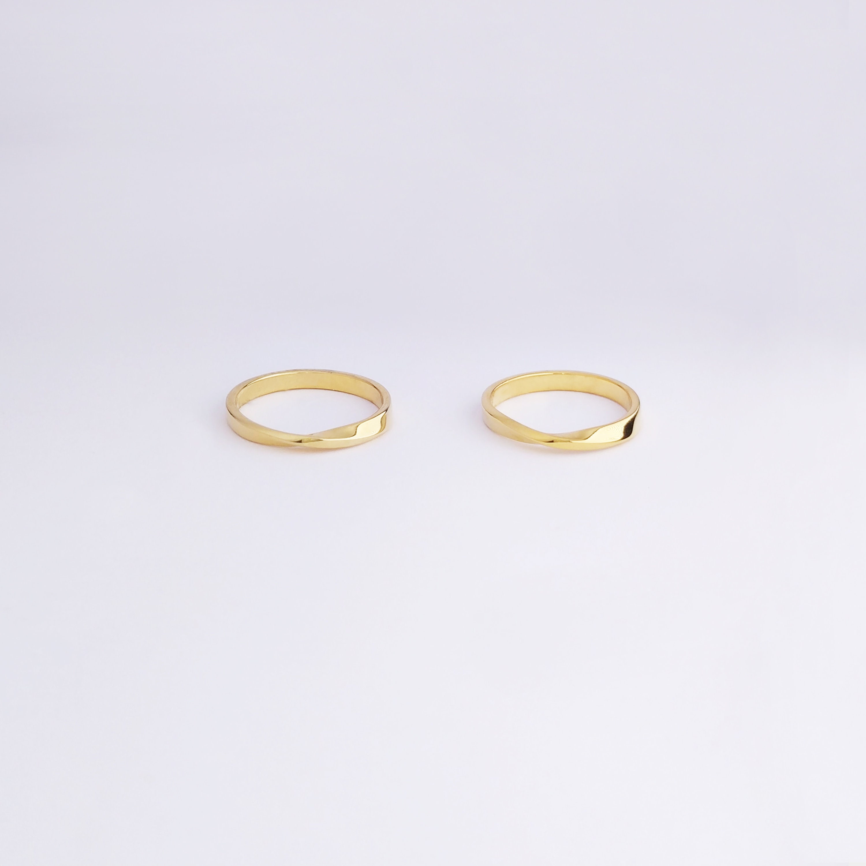 Mobius Ring Set Couple Wedding Band Mobius Wedding Band Men | Etsy