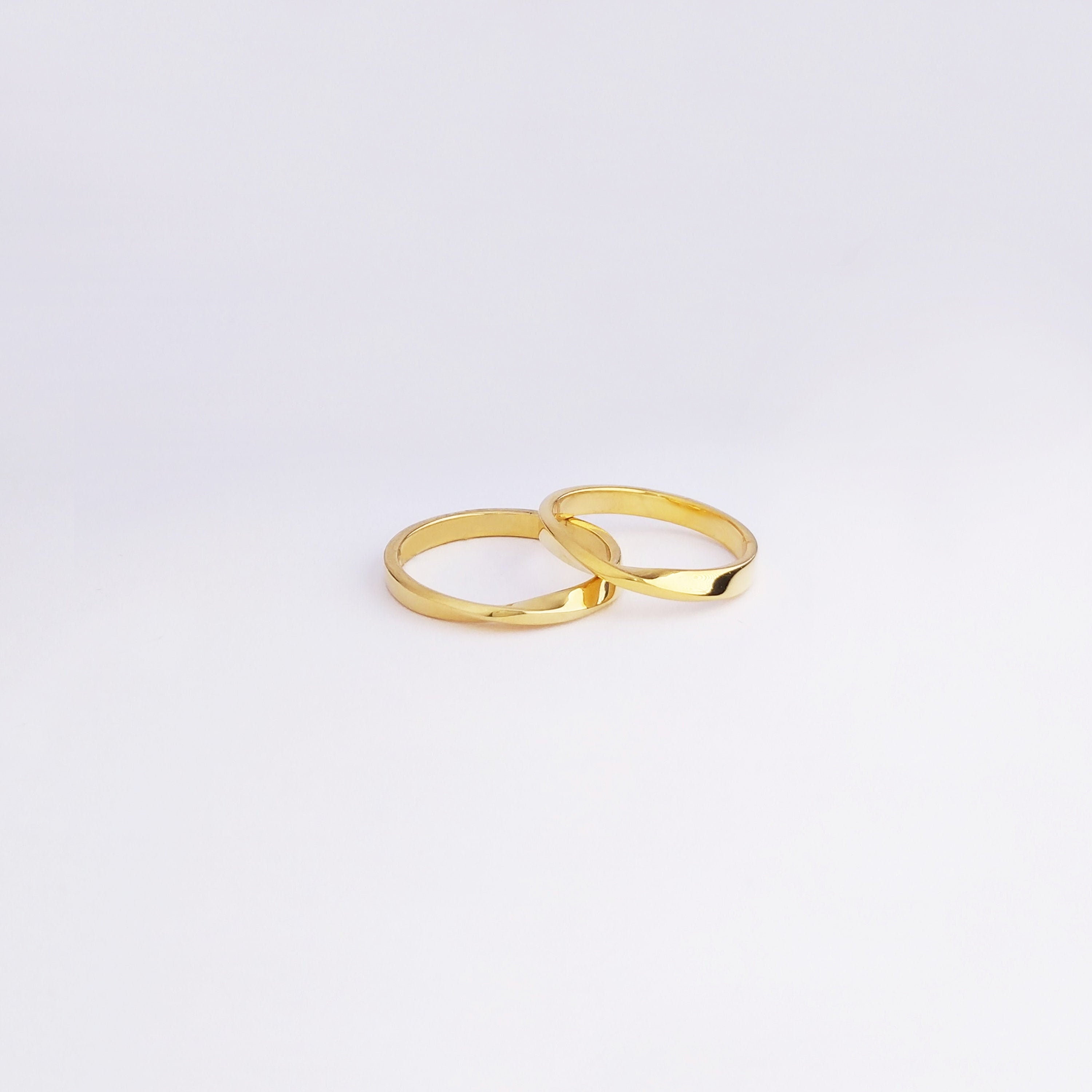 Mobius Ring Set Couple Wedding Band Mobius Wedding Band Men - Etsy