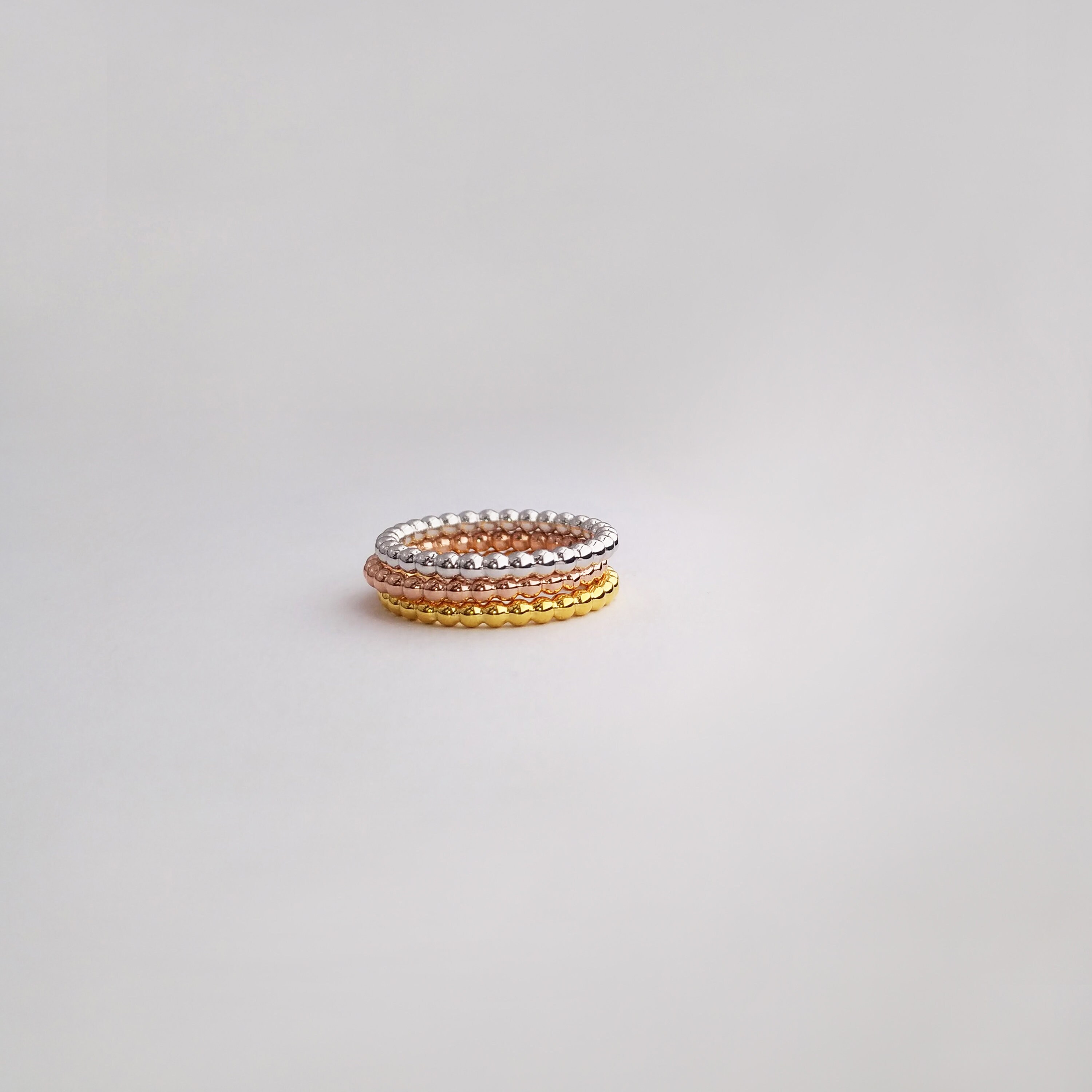 Dot Ring Gold Beaded Rings Silver Beaded Ring 2mm Width | Etsy