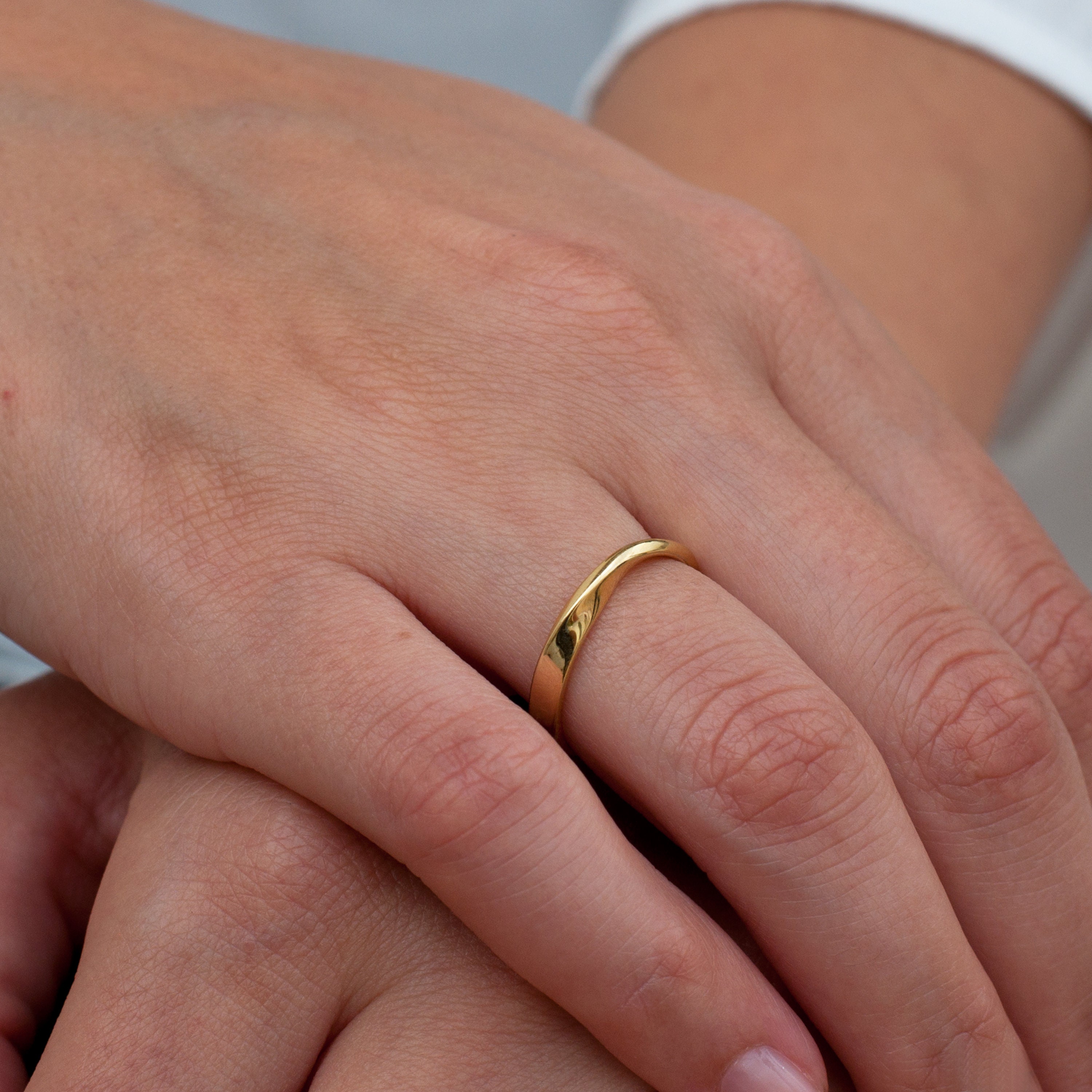 Mobius Ring Set Couple Wedding Band Mobius Wedding Band Men | Etsy