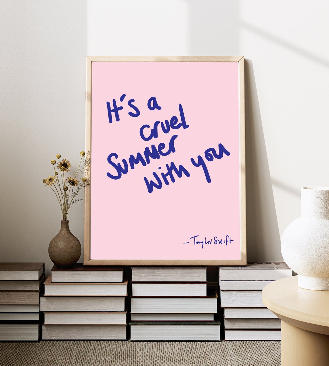 Taylor Swift, Cruel Summer Song Lyrics, Music Poster, Song Lyrics Hand ...