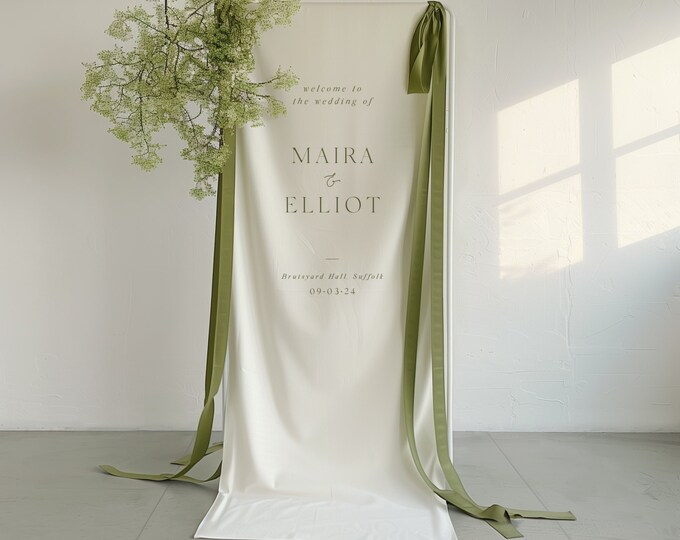 Linen Welcome Sign - Etsy