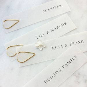 Translucent Vellum Guest Name Tags for Wedding Invitations - Etsy