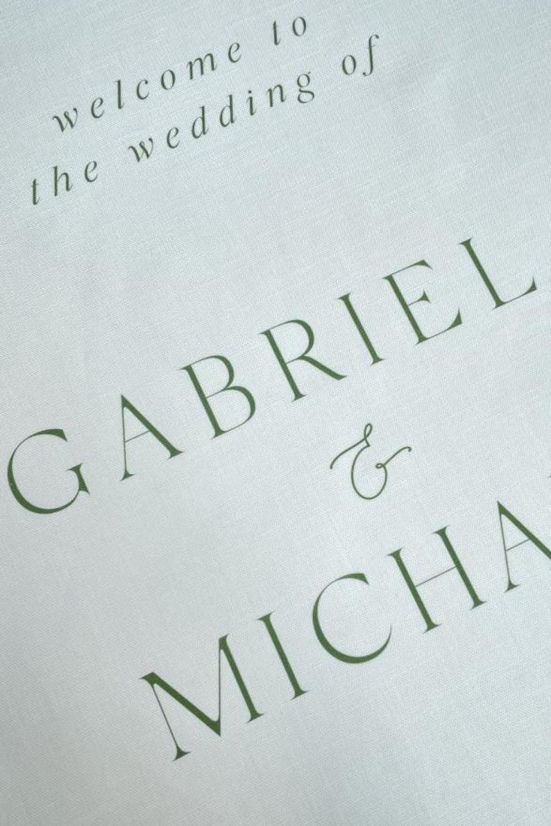 Linen Fabric Wedding Sign Backdrop - 1 or 3 Panel Options - Etsy