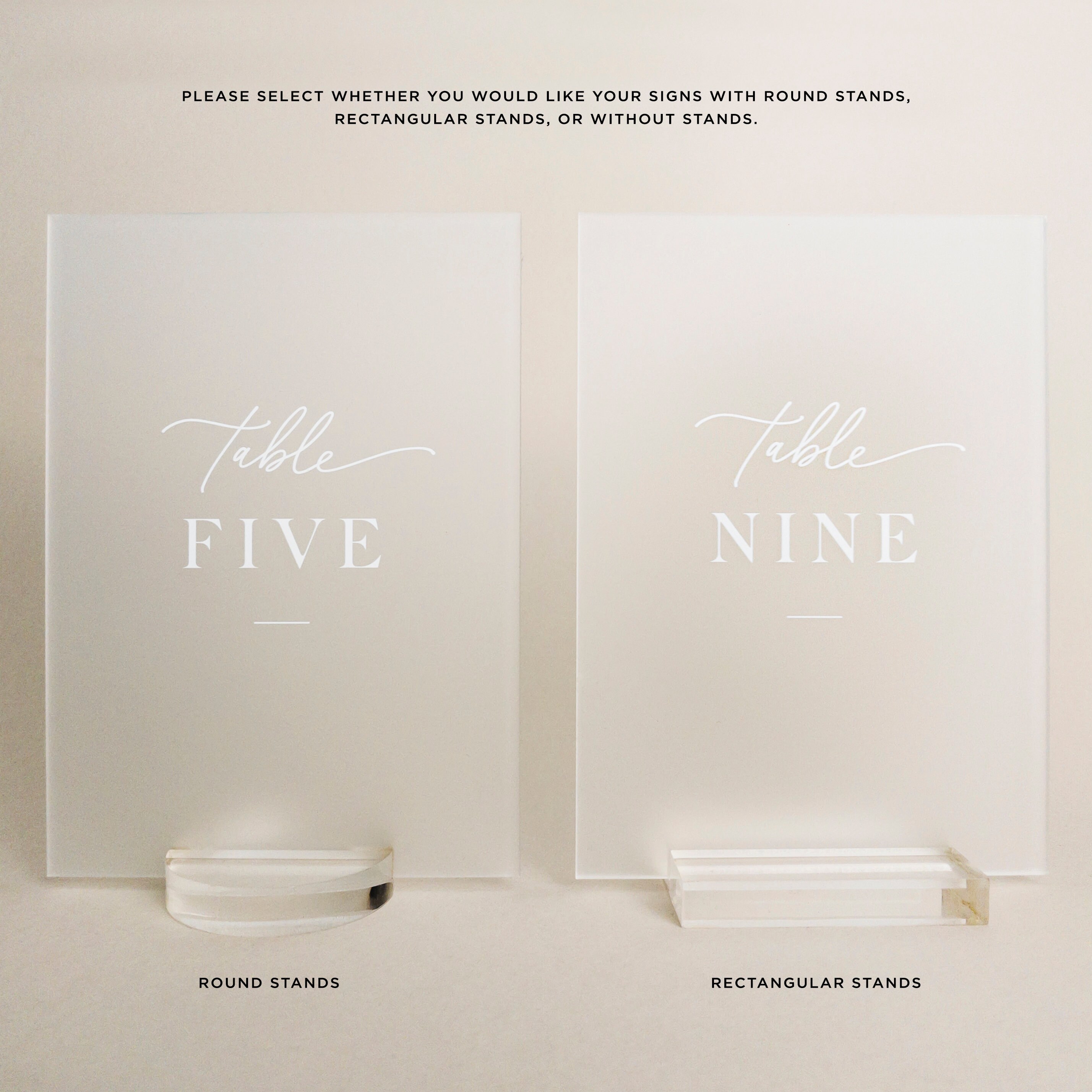 Frosted Acrylic Table Number With White Ink SEE DETAILS - Etsy UK