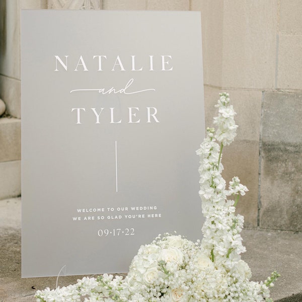 Frosted Acrylic Wedding Sign - Etsy
