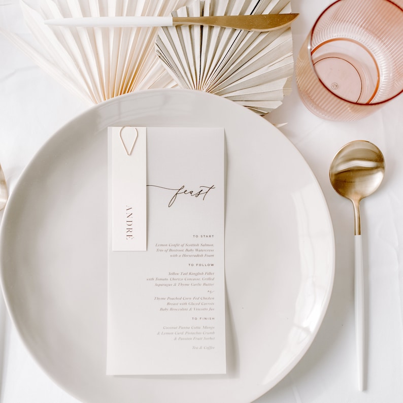 Translucent Vellum 'feast' Wedding Menus - Etsy