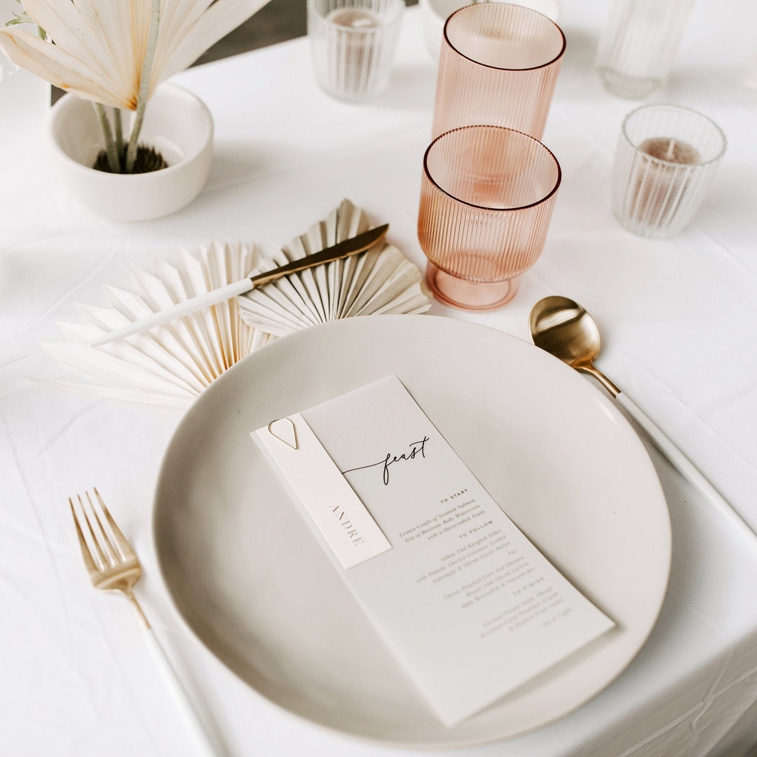 Translucent Vellum 'feast' Wedding Menus (place Card Not Included) - Etsy