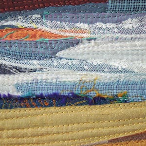 Beach Series 200 Fiber Art Beach Scene, Beach Art Quilt - Etsy