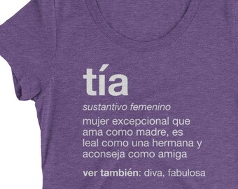 Auntie Gift Mug Spanish Tia Definition Aunt Gift Regalo | Etsy