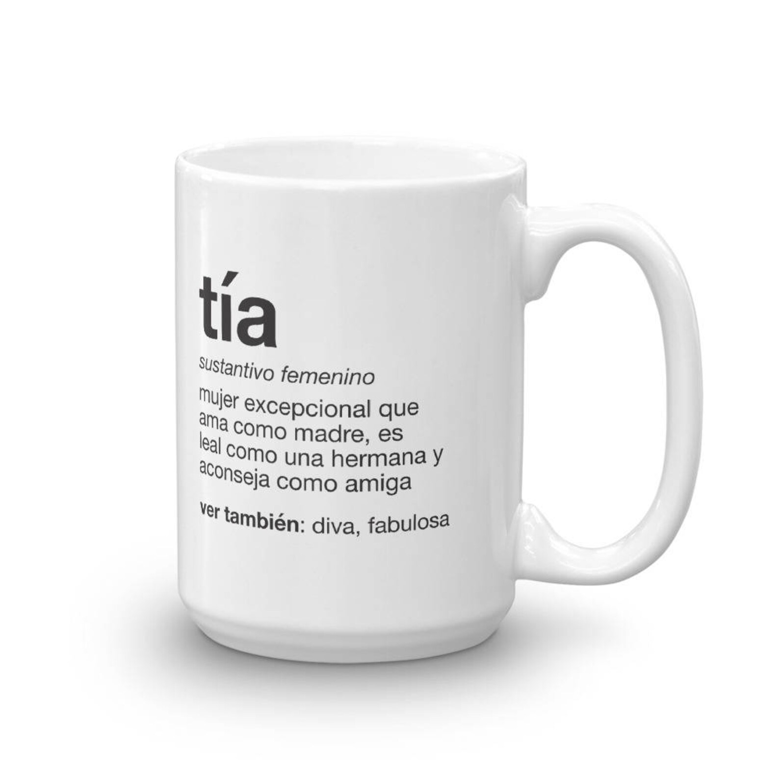 Auntie Gift Mug Spanish Tia Definition Aunt Gift Regalo | Etsy España