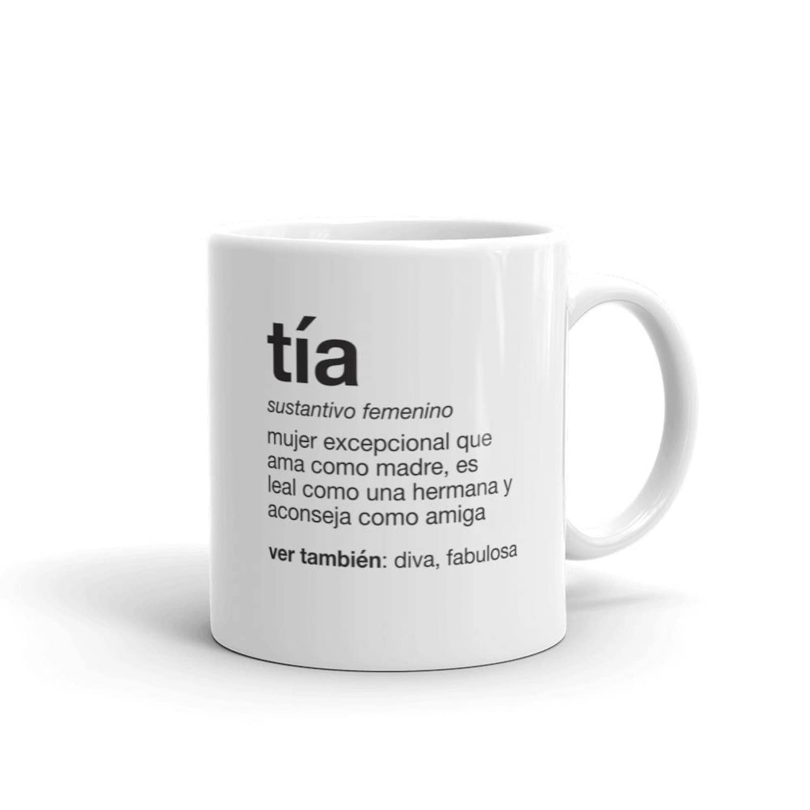 Auntie Gift Mug Spanish Tia Definition Aunt Gift Regalo | Etsy España