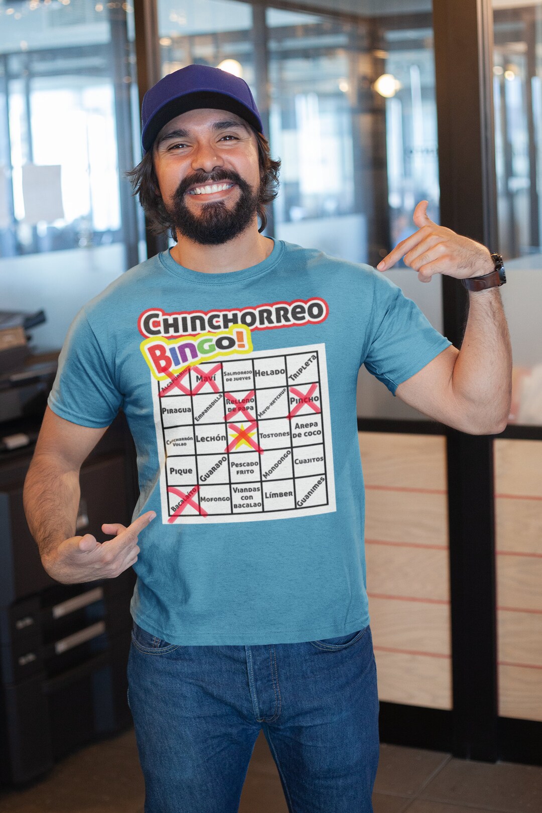Chinchorreo Tour Fun Puerto Rico Bingo Game Adult Unisex Short Sleeve T ...