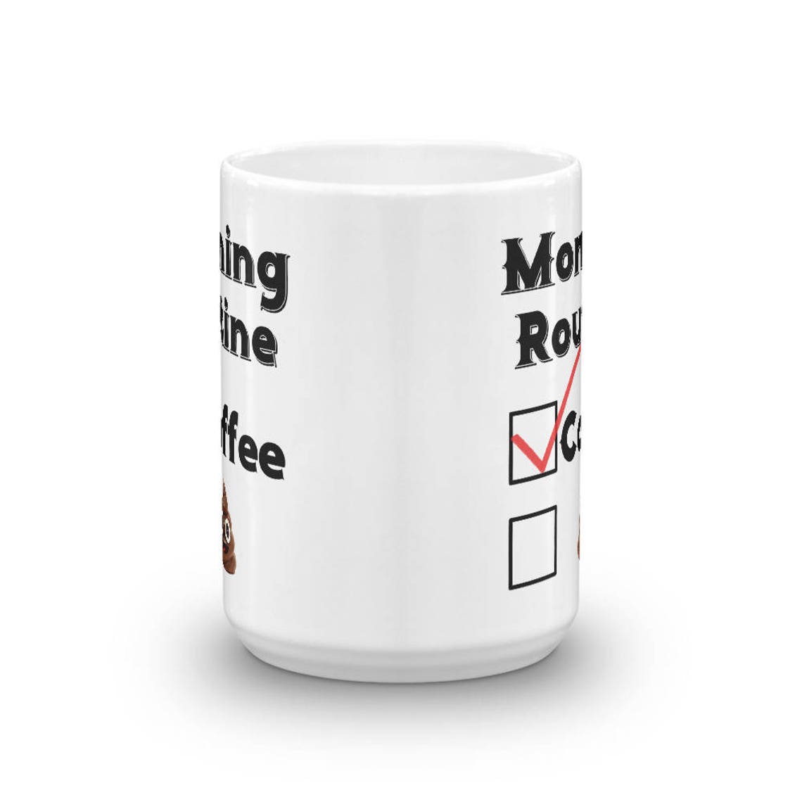 Funny Gift Mug Coffee Lover Ceramic Mug Morning Routine | Etsy