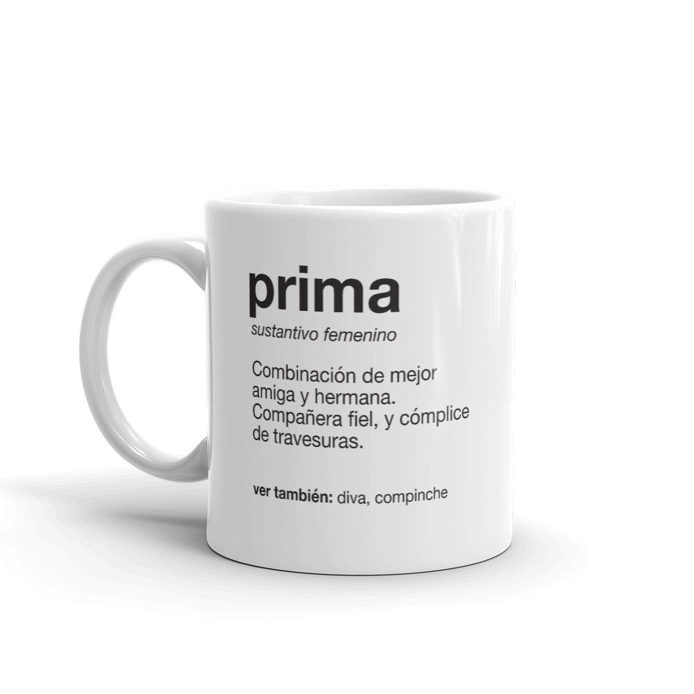 Prima Definition Mug | Spanish Cousin Gift | Regalo Para Primita - Etsy