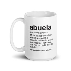 Abuela Spanish Definition Gift Mug | Present for Grandma | Regalo Para ...