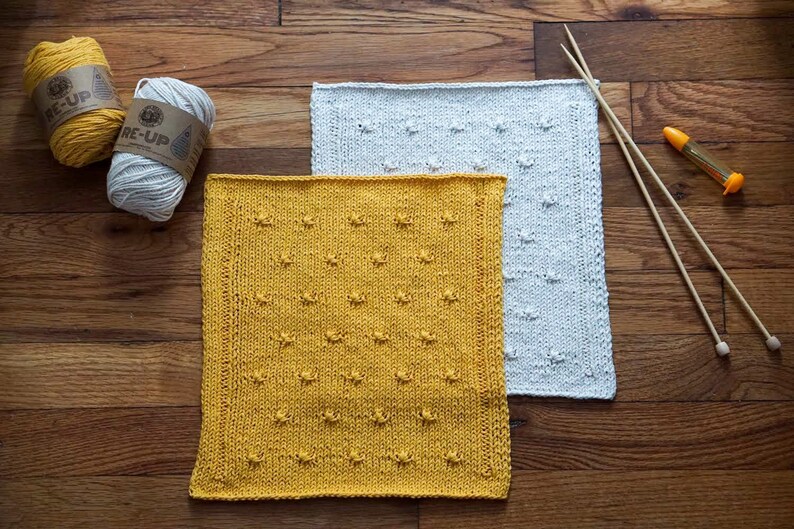 Knitting Pattern // Knitted Textured Face Washcloth Easy Cotton ...