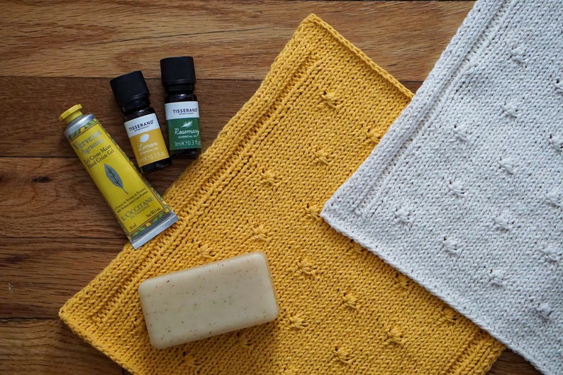 Knitting Pattern // Knitted Textured Face Washcloth Easy Cotton ...