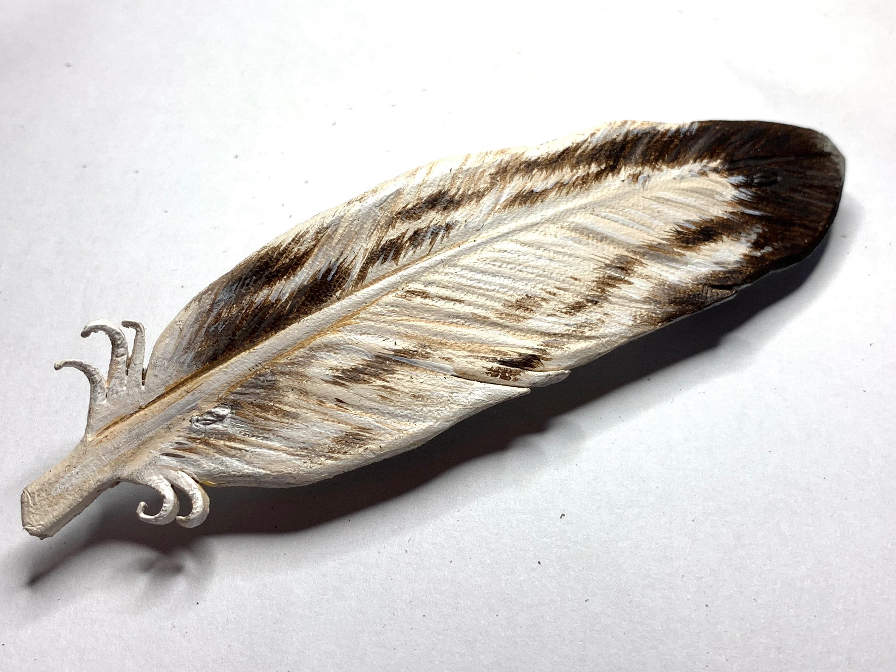 Bald Eagle Feather Barrette, North American Raptor Replica Feather - Etsy