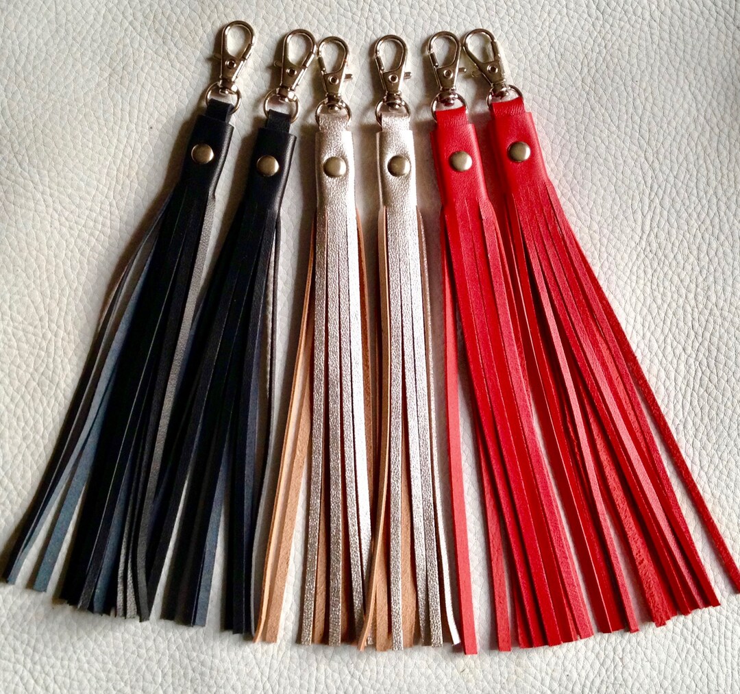 Leather Boot Tassels, Suede Boot Tassels, Zipper Pull, Bag Tassel Charm ...