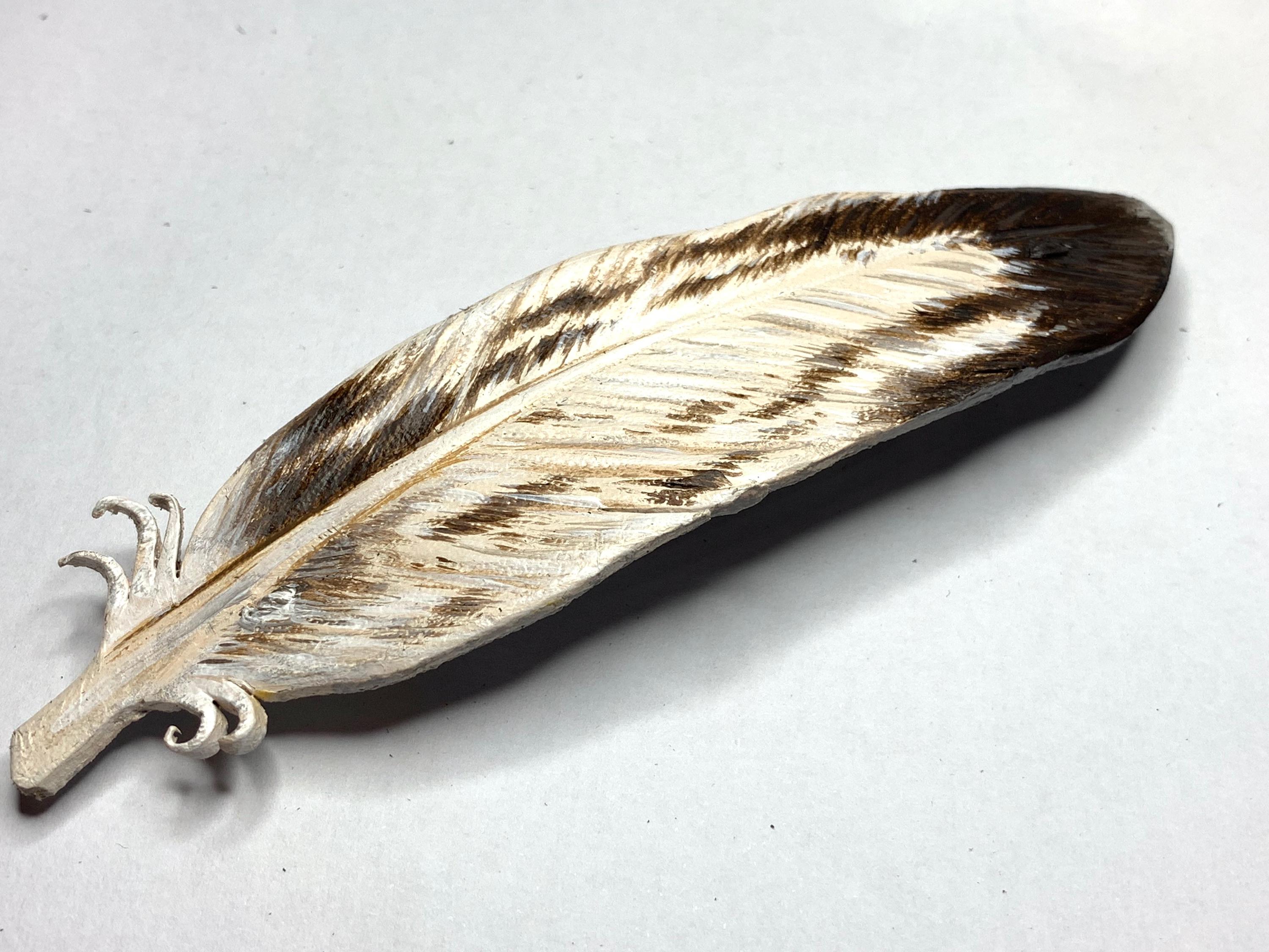 Bald Eagle Feather Barrette, North American Raptor Replica Feather - Etsy