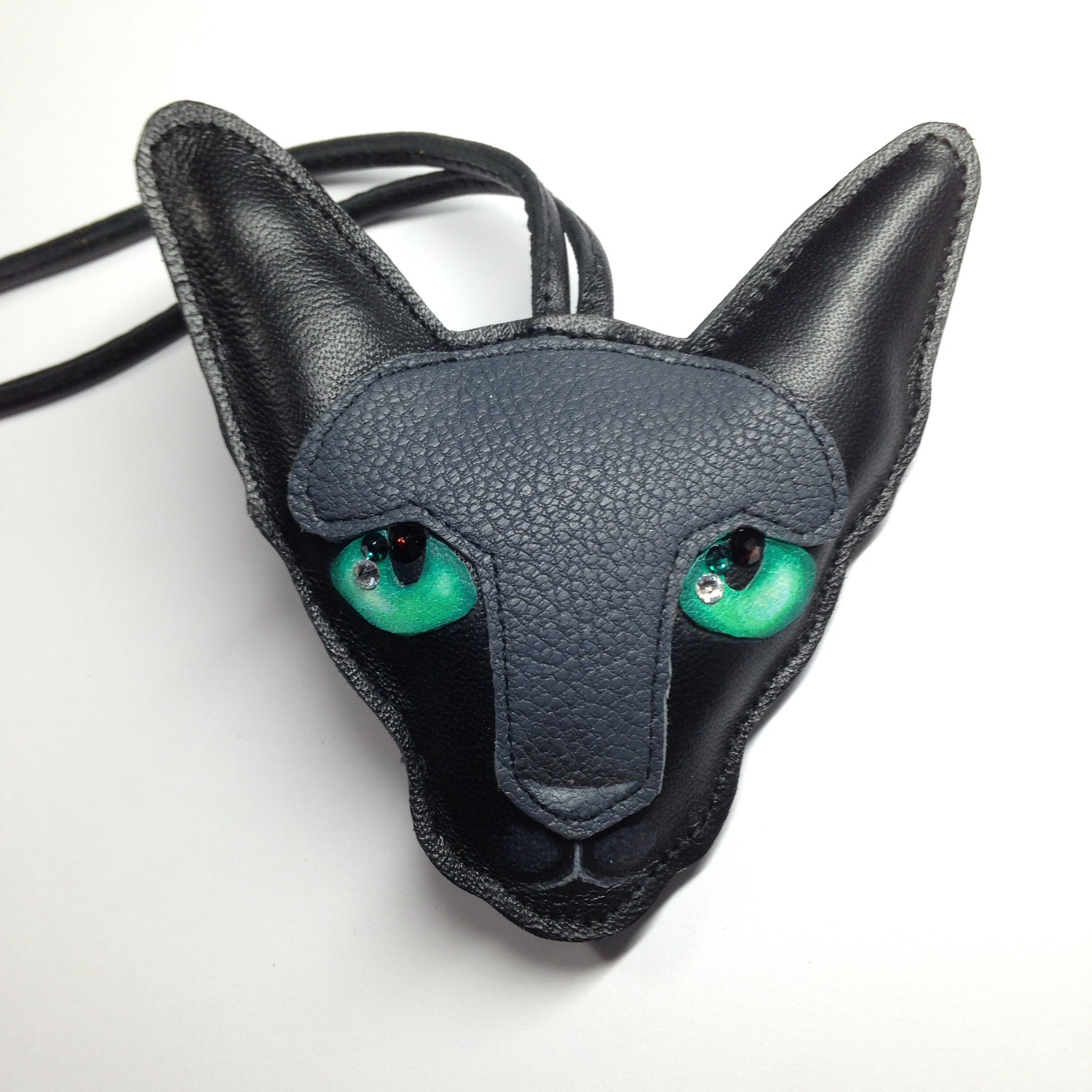 Black Oriental Cat Bag Charm Black Shorthair Cat Charm | Etsy