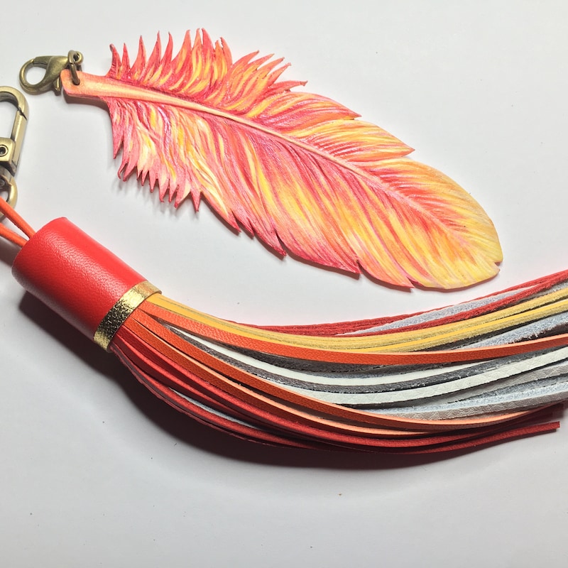 Feather Charm - Etsy